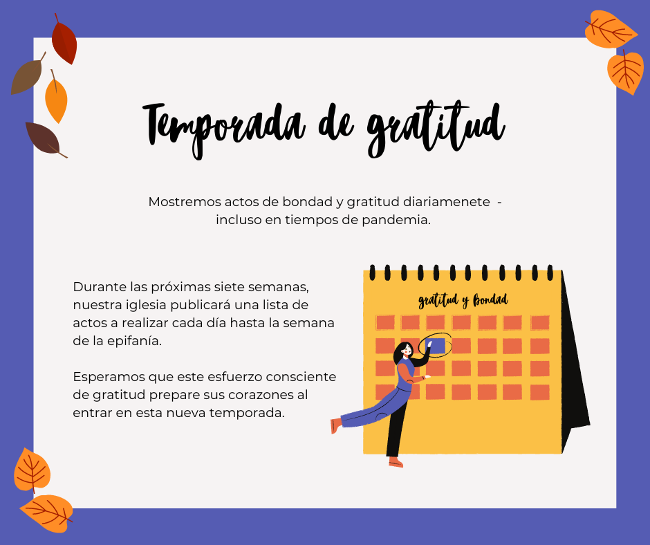 Temporada de gratitud: Un calendario | ResourceUMC